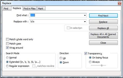 Notepad Insert New Line After X Amount Of Periods Super User