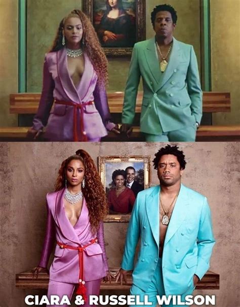 Theresa Sims On Instagram Recreation Of Beyonce And Jay Z By Ciara And Russell Ciara And