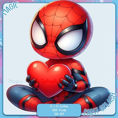 Cute Spidey Heart Png Image Clipart Images Graphics And Artwork Png