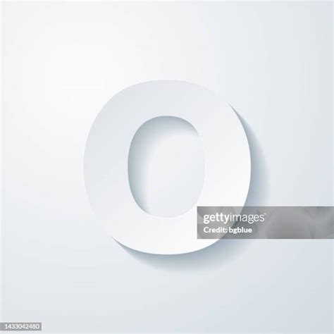 Letter O Icon With Paper Cut Effect On Blank Background High Res Vector