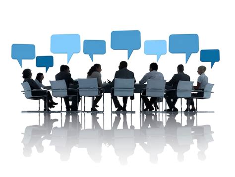 Premium Photo Business People Discussing Around The Conference Table