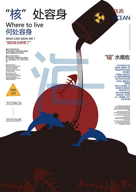 核”处容身》｜关于日本排放核废水污染海洋生态环境的海报设计