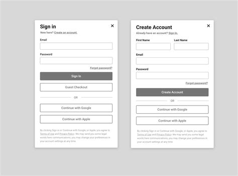 Sign In Create Account UX By Brenna Mickey On Dribbble