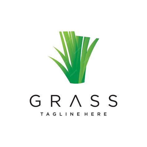 Premium Vector Grass Logo Design Template Vector Illustration With