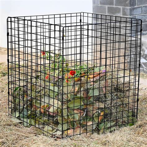 Large Compost Bin Outdoor Square Mesh Garden Wire Compost