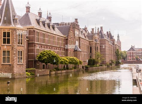 Castle Lake At The Binnenhof Den Haag The Hague Netherlands Stock
