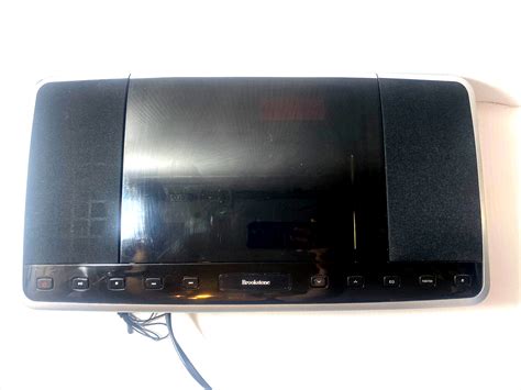 Brookstone 649228 2 In 1 Music System Cd Player I Pod Dock Aux Ebay