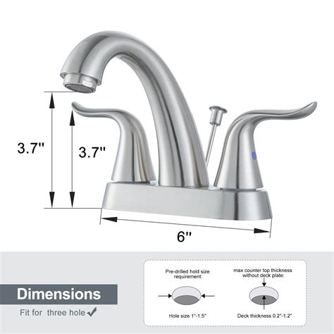 Aleasha 4 Inch Centerset 2 Handle Centerset Lavatory Faucet Brushed