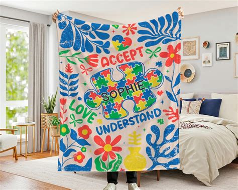 Autism Blanket Autism Awareness Month Personalized Blanket Autism