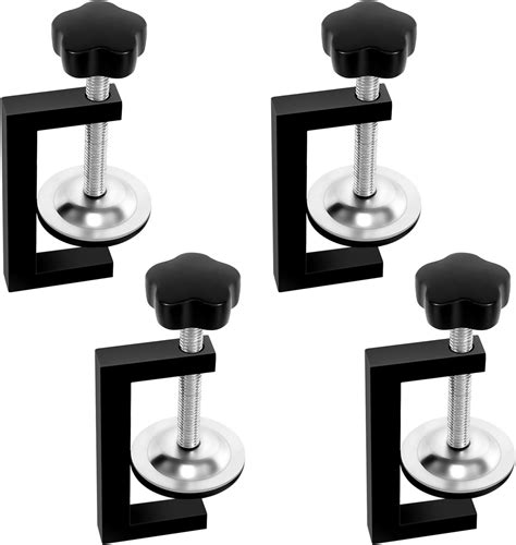Exleco 4er 8 54mm C Klemme Edelstahl Schraubklemme Klein Mit Rutschfest Gummi Pad Einstellbar