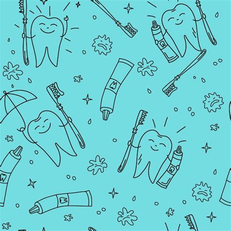 Premium Vector Healthy Tooth Pattern