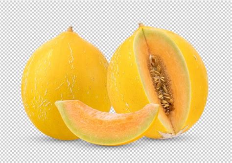 Premium Psd Yellow Melon On Alpha Layer