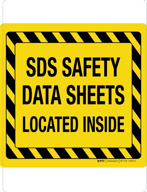 Sds Safety Data Sheets Located Inside With Black And Yellow Hazard