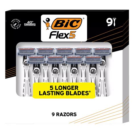 Bic Flex 5 Titanium Coated Disposable Razors For Men 9 Ct Bjs