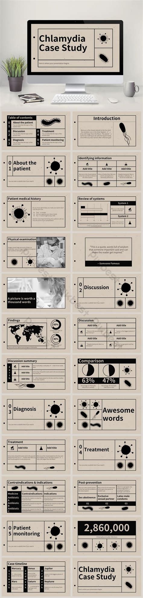 Chlamydia Infection Case Study Brown Powerpoint Pptx Template Free
