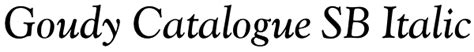 Goudy Catalogue Sb Font Font Spy