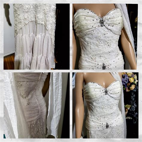 White Romantic Dress Coastal Cowgirl Prom Dress Depop