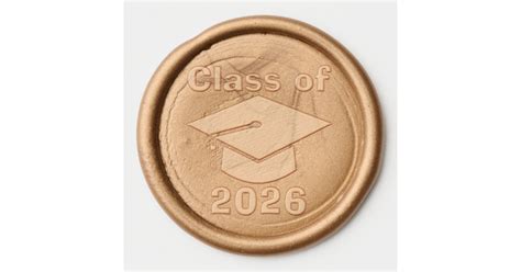 Graduation Class Of 2026 Wax Seal Stickers Zazzle