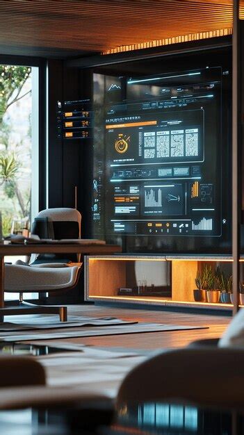 Futuristic Scene With Aidriven Personal Assistant Premium Ai
