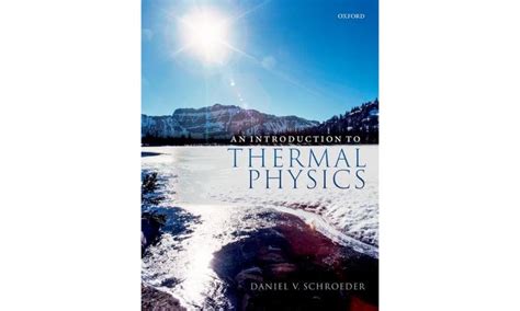 An Introduction To Thermal Physics Schroeder Daniel V 9780192895554