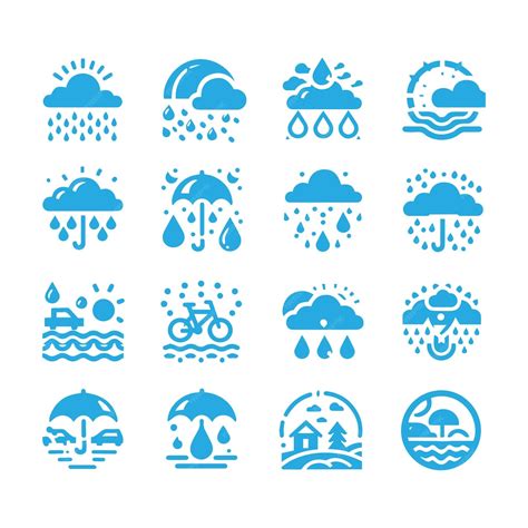 Una Colección De Diferentes Ilustraciones Con Diferentes Símbolos De