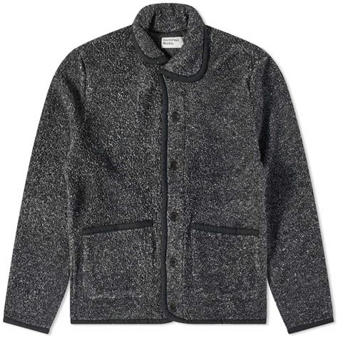 Universal Works Mens Shakespeare Fleece Lancaster Jacket In Charcoal