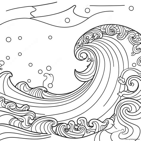 Gentle Ocean Waves Coloring Page 21613 17074