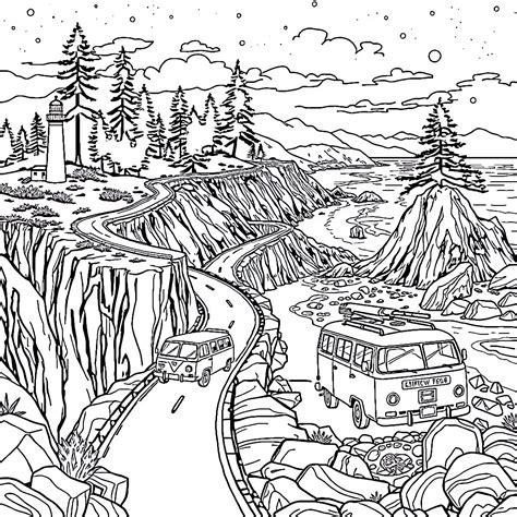 Best Coastal Road Coloring Pages Free Printable Pdf