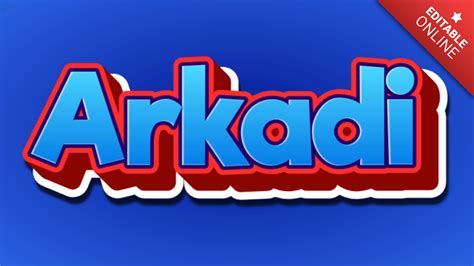 Arkadi Superman Blue Red 3d Text Effect Generator