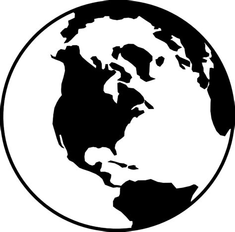 Download Earth Black And White Globe Royalty Free Stock Illustration