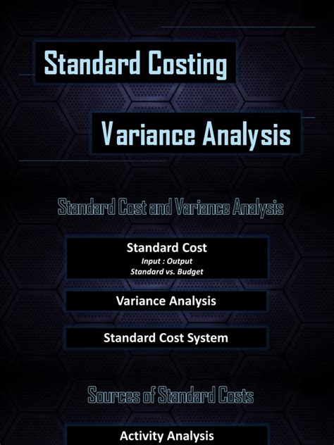 Standard Costing And Variance Analysis Full Pdf Prices Revenue