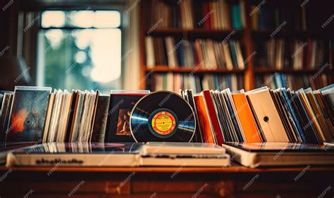Premium Photo Classic Record Player On Wooden Table