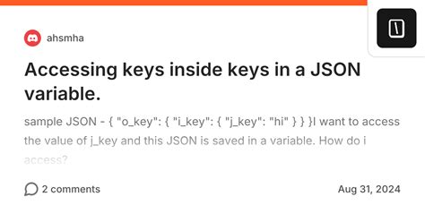 Accessing Keys Inside Keys In A Json Variable