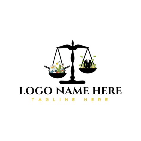 Premium Vector Law Scale Logo Justice Vector Attorney Lawyer