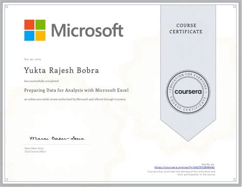 Microsoft Powerbi Excel Dataanalysis Coursera Learning Yukta