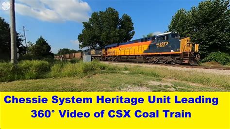 Chessie System Heritage Unit Leads Csx Coal Train C002 360° Vr Video Youtube