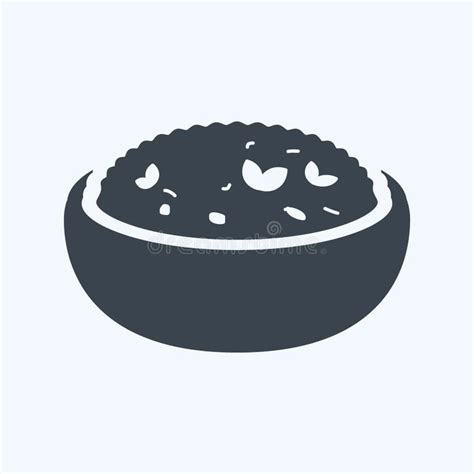 Icon Risotto Glyph Style Simple Illustration Editable Stroke Stock Illustration