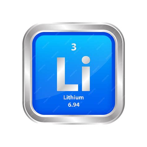 Premium Vector Icon Structure Lithium Li Chemical Element Round Shape