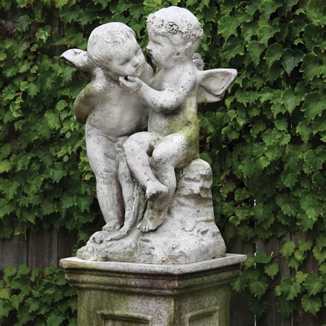 Two Cherubs Playing Statuedeep Sea Outdoor Garden Statues Garden