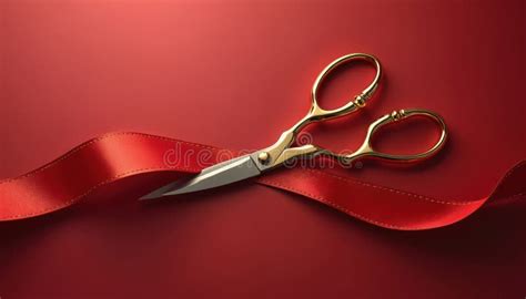 Grand Opening Gold Scissors Cutting Stock Illustrations 445 Grand