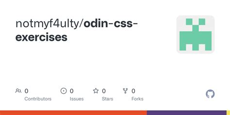 GitHub Notmyf Ulty Odin Css Exercises