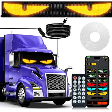 Programmable Led Windshield Eyes App Controlled Animated Cartruck