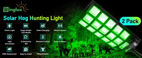 Binglux Hog Lights For Night Hunting 20000lm 2pack Green