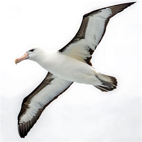Albatross Flying Through The Sky With Outstretched Wings Showcasing Its