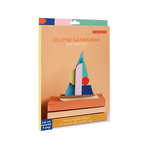 Eclipse Catamaran Boat Cardboard Model Recycled 3d Craft Uneeka