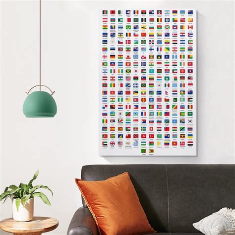 World Flags Poster Zjlamz 237 Countries 12x18 Inch 30x45cm