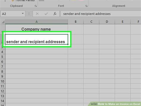 Ways To Make An Invoice On Excel WikiHow