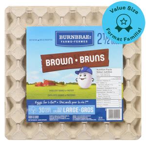 Burnbrae Farms Brown Eggs Large Value Size 30 Count Voilà Online