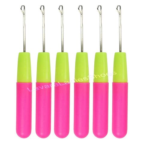 Weaving Latch Hook Dreadlock Crochet Hair Needle For Micro Braids 6pcs Crochet Hooks Crochet