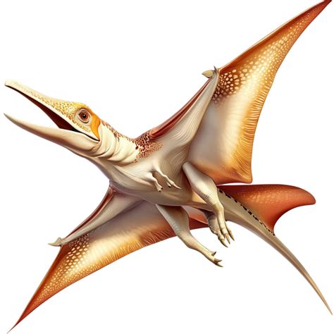 Flying Pterosaur With Wide Wings And Sharp Beak 57258061 Png